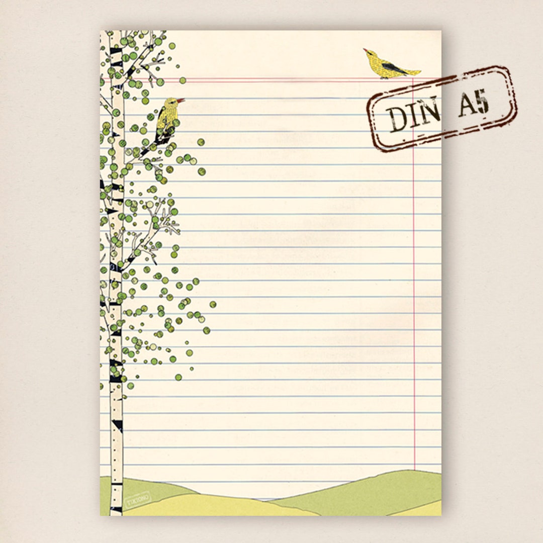 Stationery - Writing Pad - Birch - Etsy