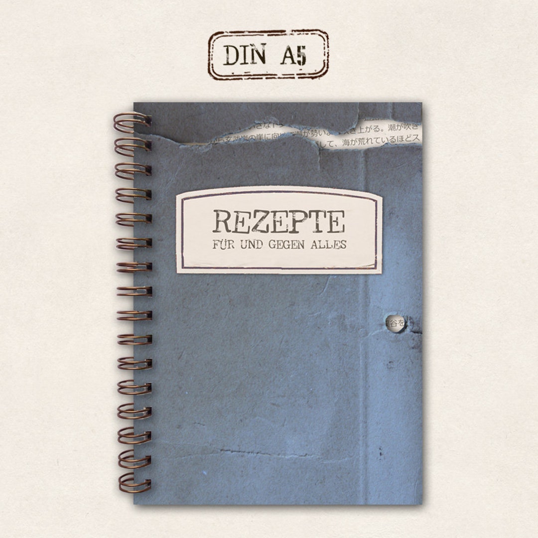 Recipe Book Blue - Etsy