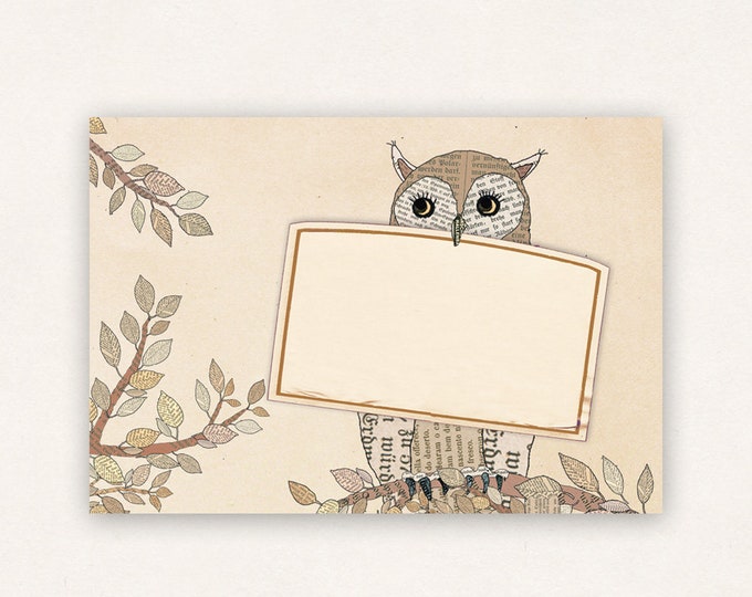 10 Envelopes Owl - Etsy