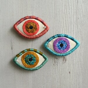 Evil Eye Embroidery Pin, Evil Eye Jewelry, Eye Brooch, Anatomy Jewelry ...