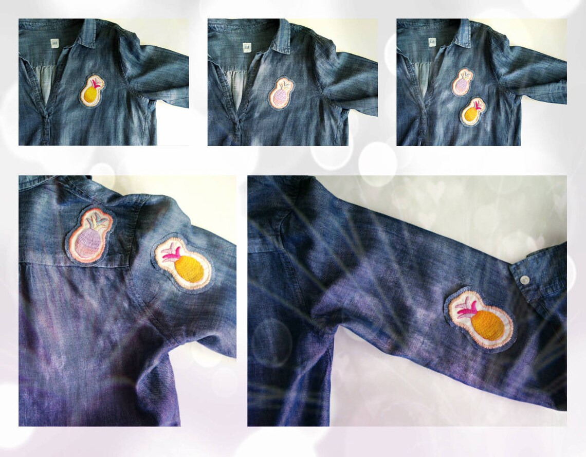 Fruit Patch Embroidered Patch Embroidery Applique Pineapple | Etsy