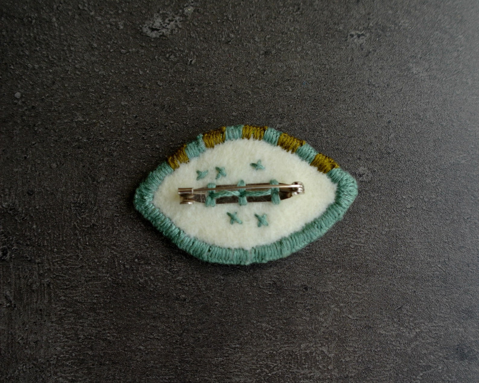 Embroidery eye pin eye brooch embroidered pin stitched | Etsy