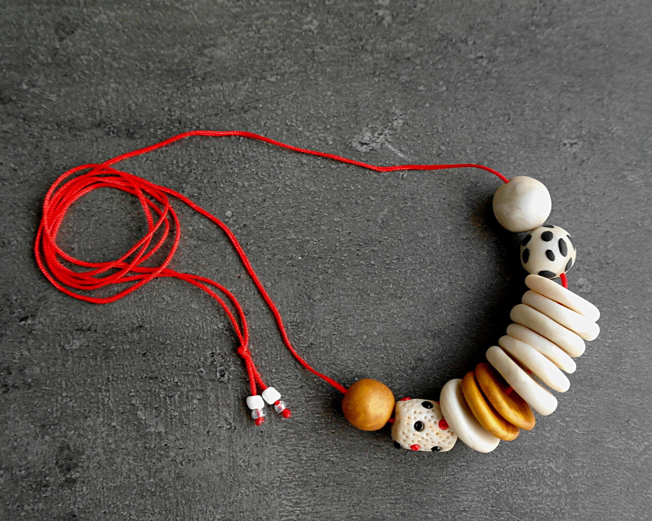 Fimo Necklace Minimalist Geometric Necklace Everyday | Etsy