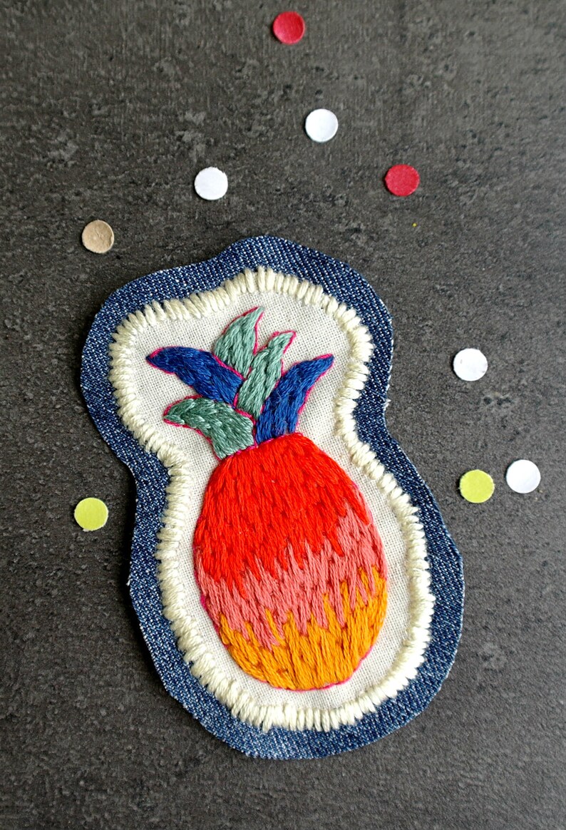 Fruit Patch Embroidered Patch Embroidery Applique Pineapple - Etsy
