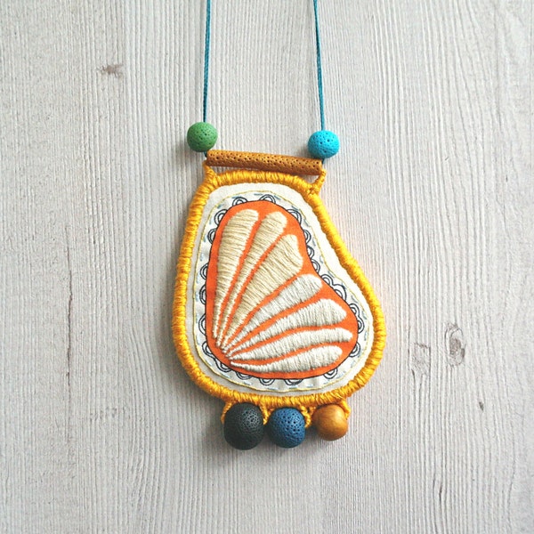 Embroidery Pendant - Etsy
