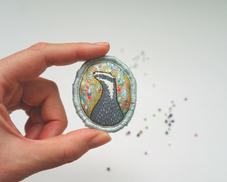 A Badger Brooch Animal Jewelry Woodland Animals Animal - Etsy