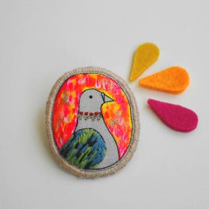 Pigeon Brooch Bird Brooch Animal Jewelry Dove Pin Peace - Etsy