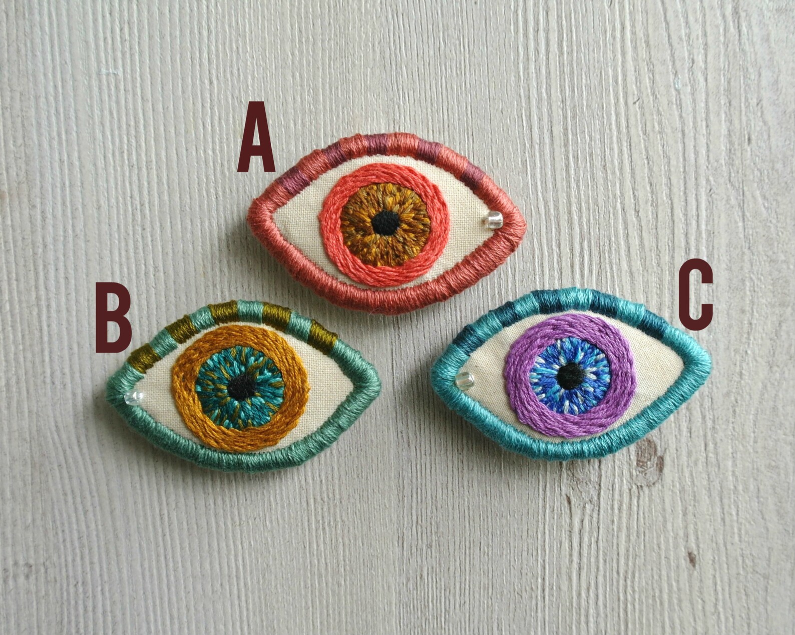 Evil eye embroidery pin evil eye jewelry eye brooch anatomy | Etsy