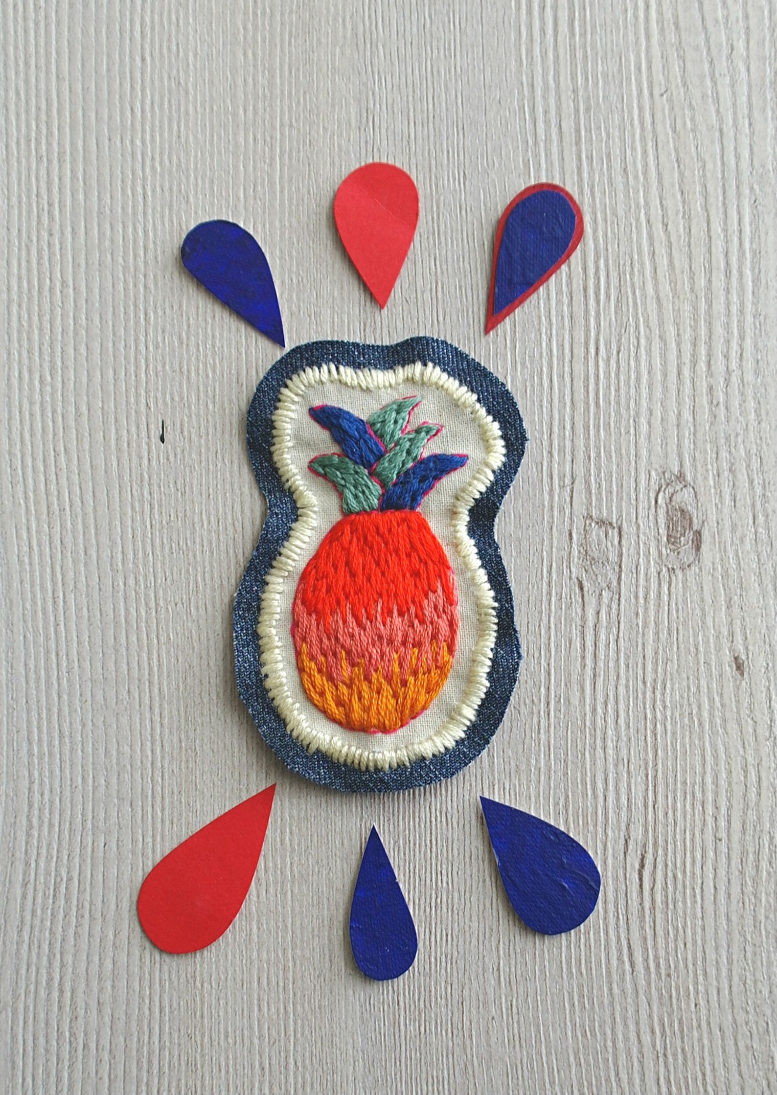Fruit Patch Embroidered Patch Embroidery Applique Pineapple - Etsy