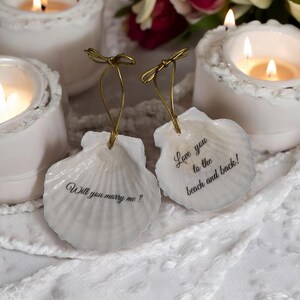 Ocean Lovers Wedding Proposal Will You Marry Me Beach Nautical Seashell ...