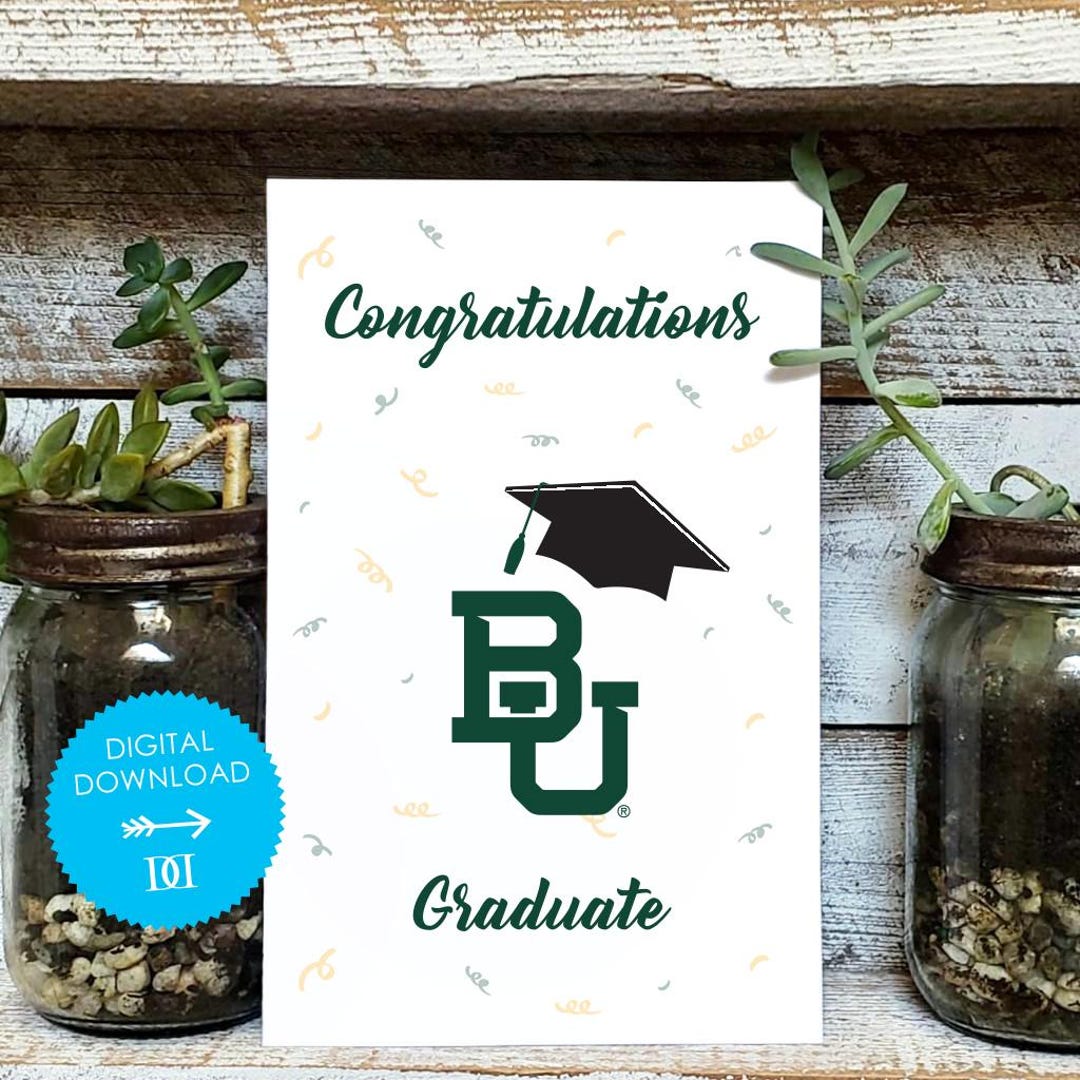 Baylor Bears Grad Card - Digital Download - OFFICIALLY LICENSED ...