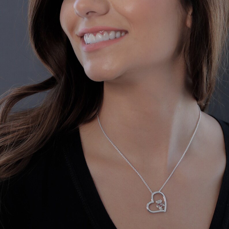 University of Wisconsin Heart Necklace Enamel - Etsy