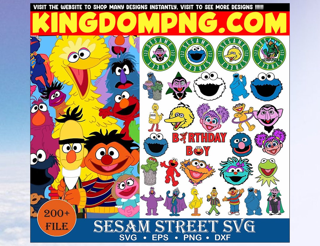 200sesame Street Svg, Elmo Svg, Sesame Street, Cookie Monster Svg, Elmo ...