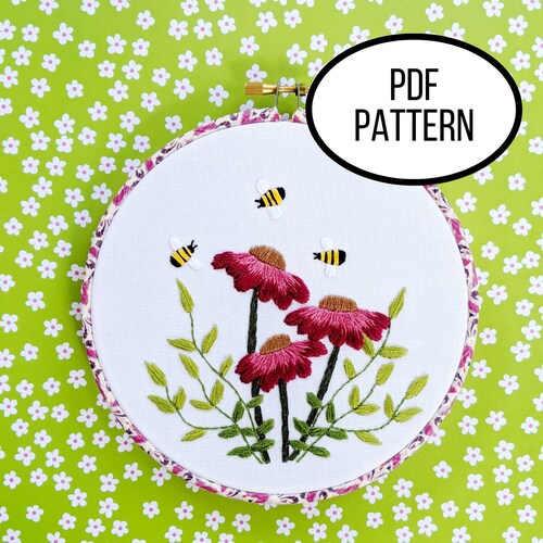 Hand Embroidery Pattern Pansy Miniature Digital Download - Etsy
