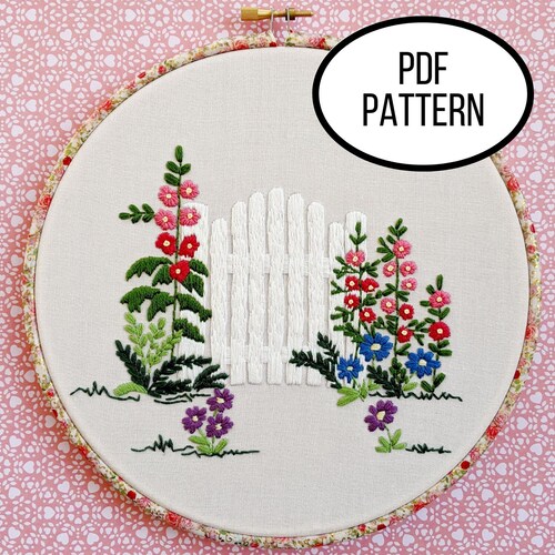 Hand Embroidery PDF Pattern. at the Garden Gate Digital - Etsy