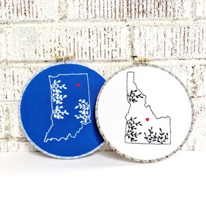 Hand Embroidery PDF Pattern. 50 States Design Digital Download. Simple ...