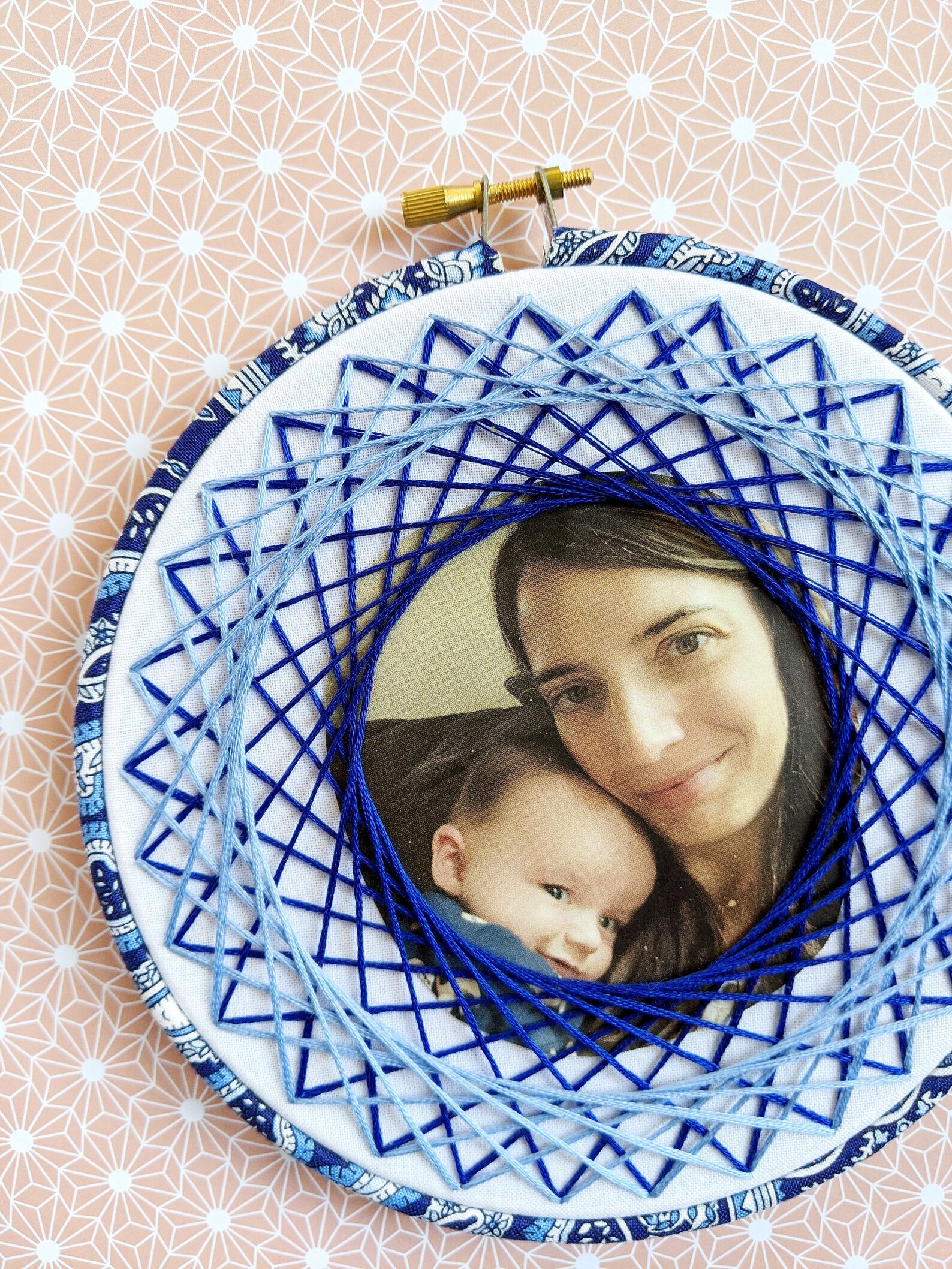 Hand Embroidery PDF Pattern. String Art Circle Frame Digital | Etsy