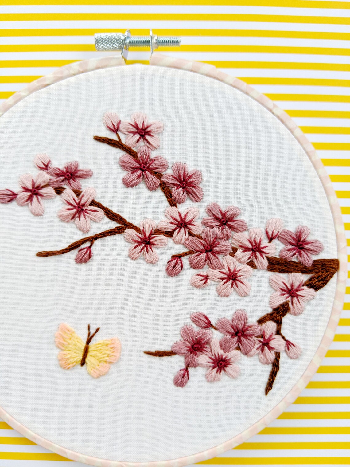 Hand Embroidery PDF Pattern. Cherry Blossom Time Design - Etsy