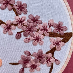 Hand Embroidery PDF Pattern. Cherry Blossom Time Design Digital ...