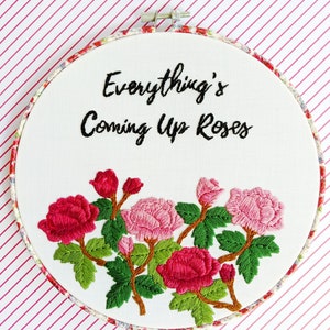 Hand Embroidery PDF Pattern. Everything's Coming up Roses Digital ...