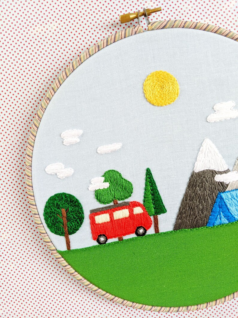 Hand Embroidery PDF Pattern. Adventure Awaits Digital Download. Simple ...