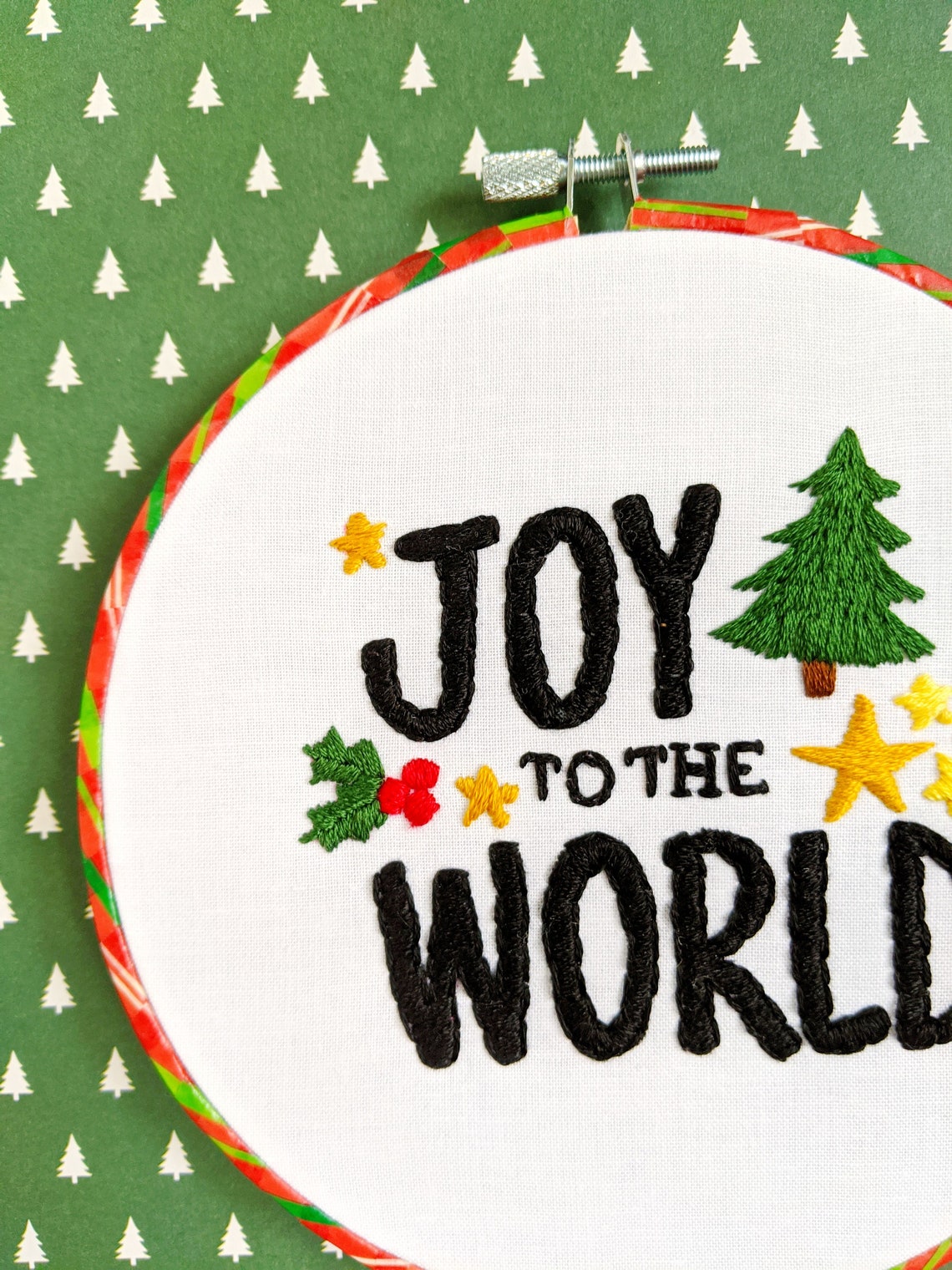 Hand Embroidery PDF Pattern. Joy to the World Design Digital | Etsy