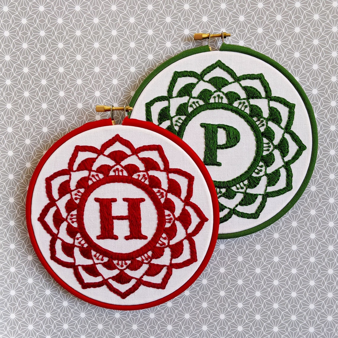 Hand Embroidery PDF Pattern. Mandala Monogram Design Digital | Etsy