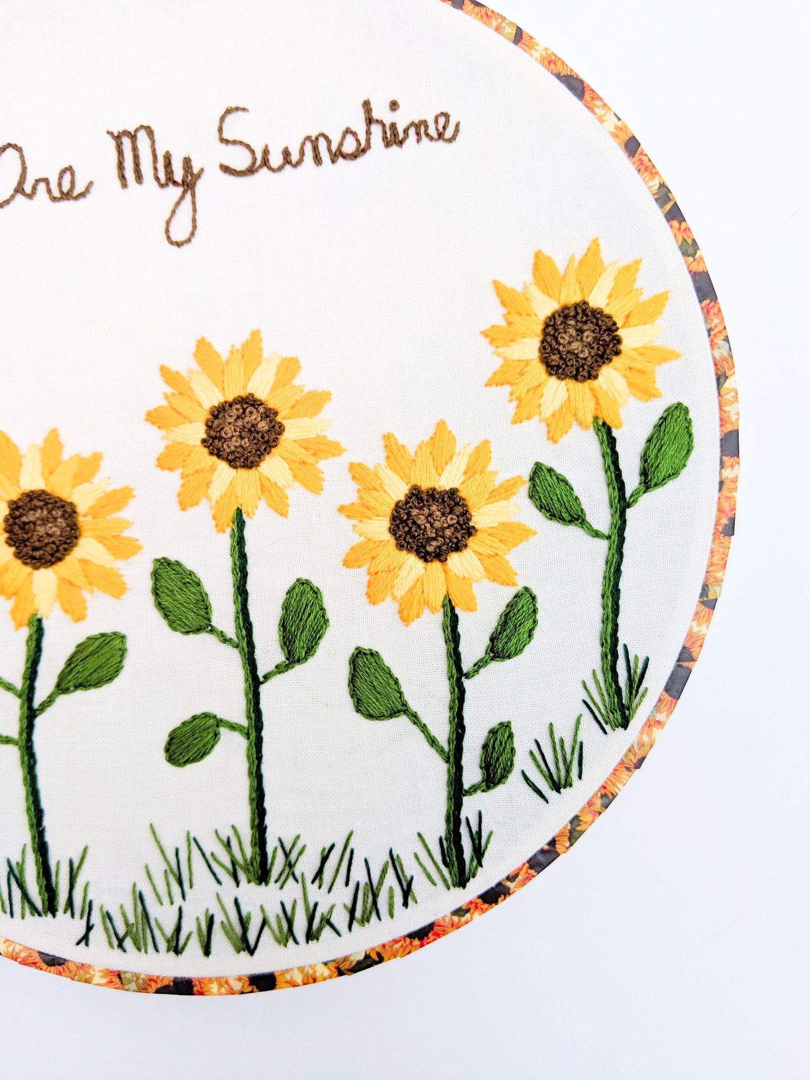 Hand Embroidery PDF Pattern. You Are My Sunshine Digital - Etsy