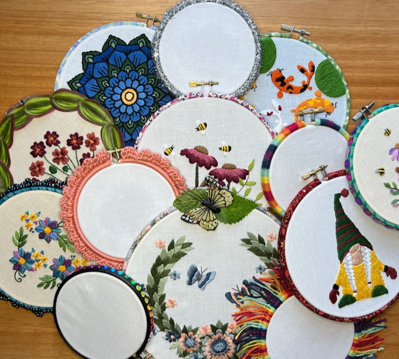 How to Make Decorative Embroidery Hoops PDF. Enhance Finished - Etsy