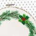 Hand Embroidery PDF Pattern, Happy Holly-day Wreath Digital Download ...
