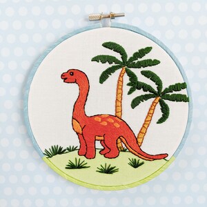 Hand Embroidery PDF Pattern. Dinosaurs Design Digital Download. Simple ...