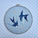 Hand Embroidery PDF Pattern, Soaring Swallows Design Digital Download ...