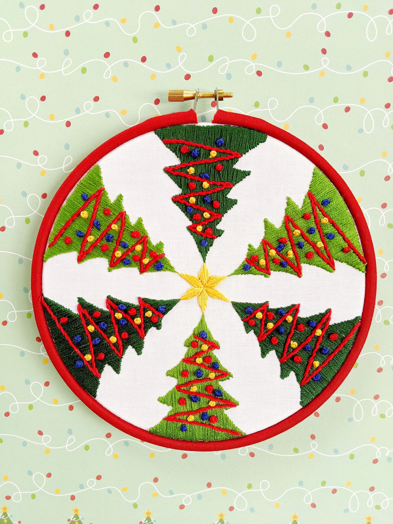 Hand Embroidery PDF Pattern. O' Christmas Tree Design Digital Download ...