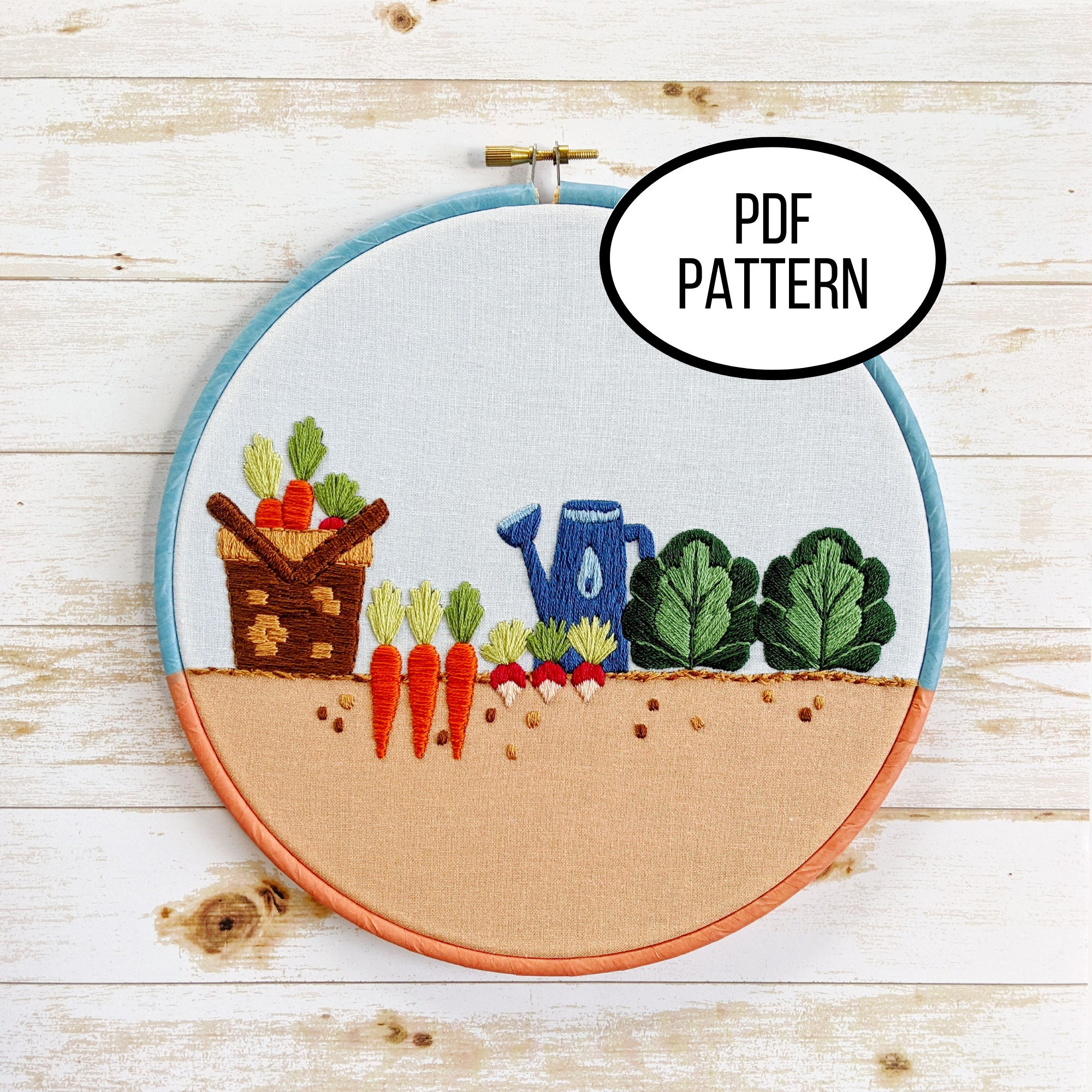 Hand Embroidery PDF Pattern. How Does Your Garden Grow Digital Download ...