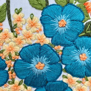 Hand Embroidery PDF Pattern. Field of Flowers Digital Download. Simple ...