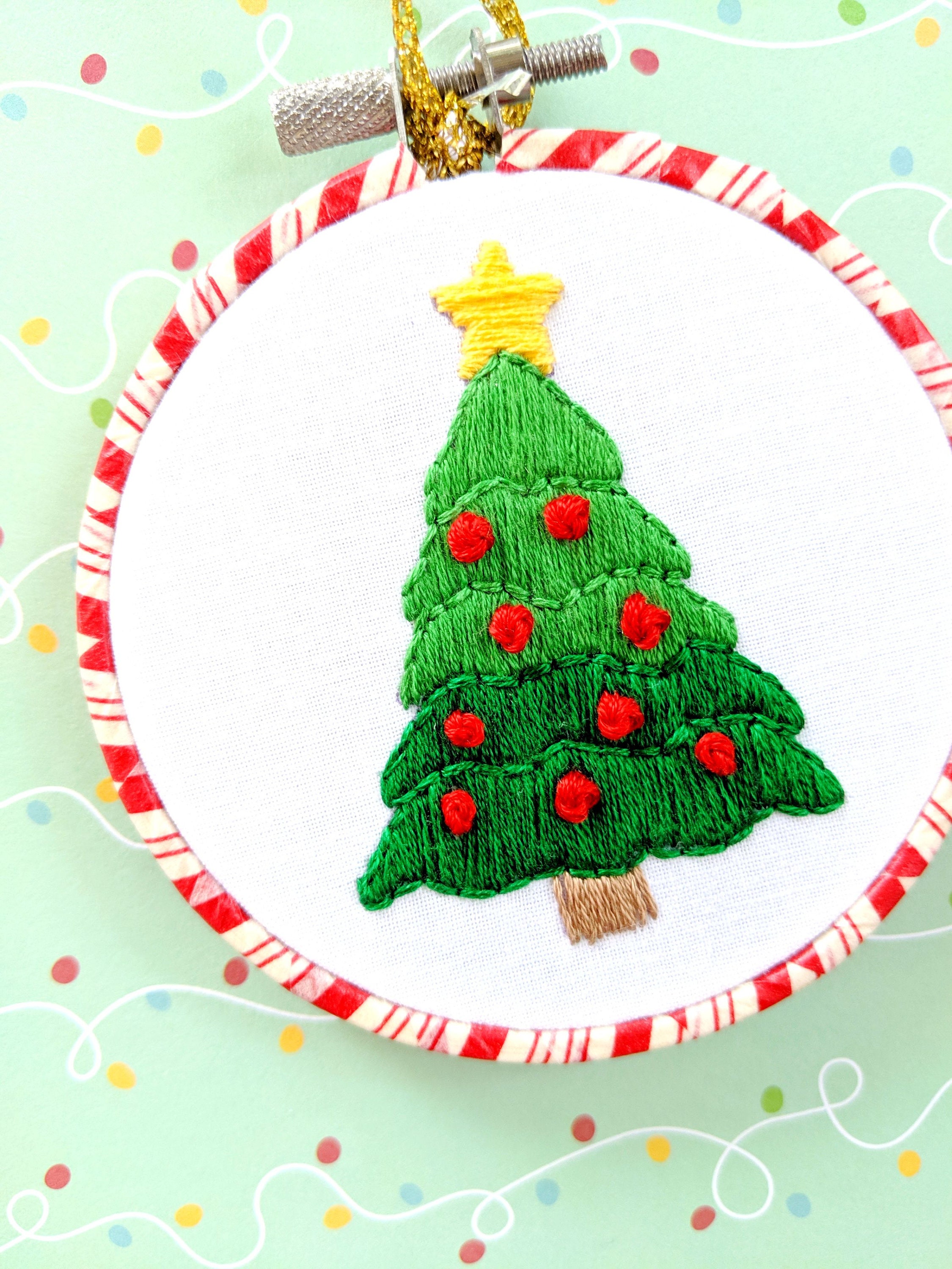 Hand Embroidery PDF Pattern Christmas Ornaments Pattern 2 | Etsy