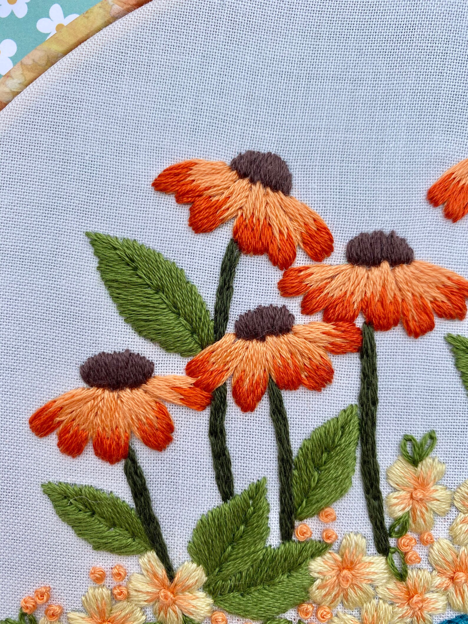 Hand Embroidery PDF Pattern. Field of Flowers Digital - Etsy