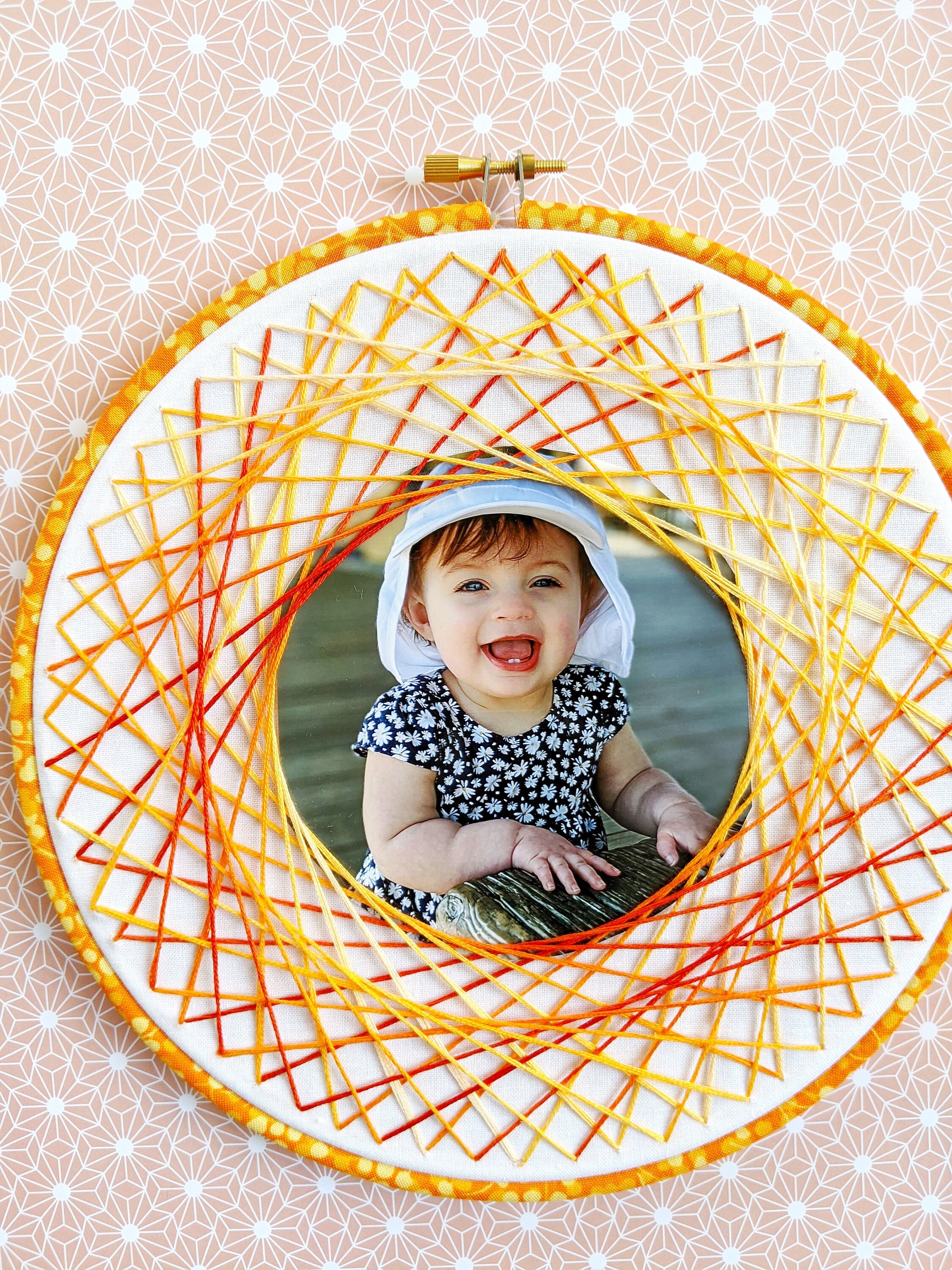 Hand Embroidery PDF Pattern. String Art Circle Frame Digital | Etsy
