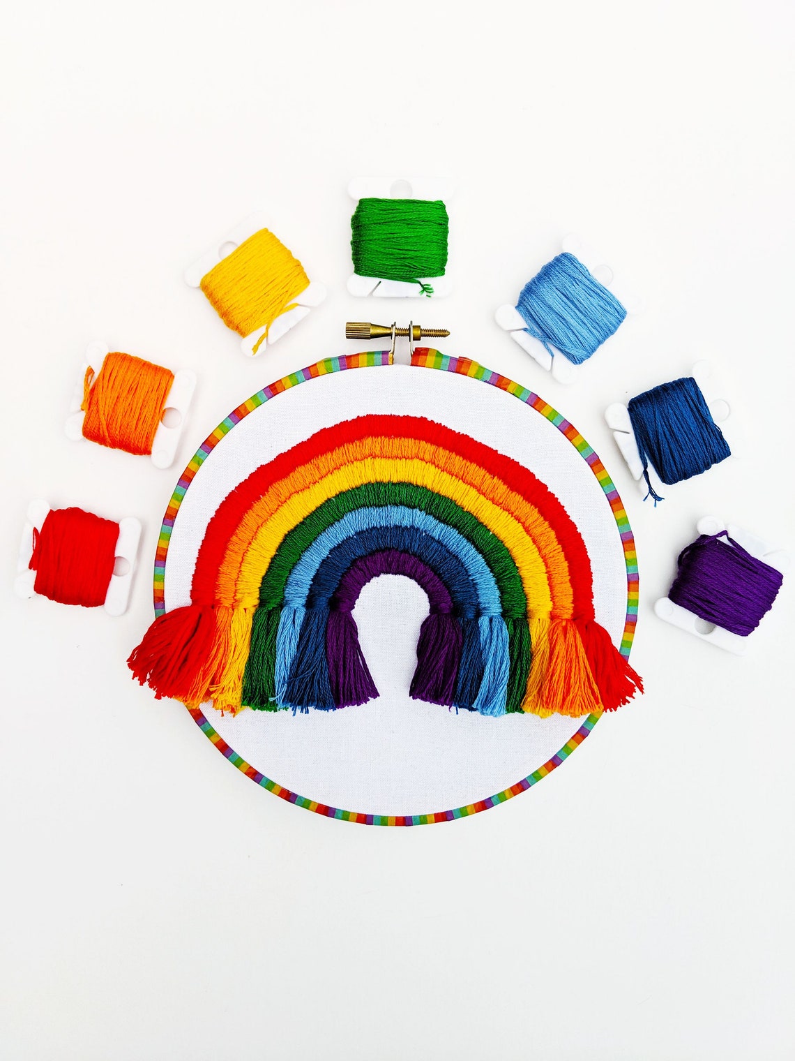 Hand Embroidery PDF Pattern. Over the Rainbow Digital | Etsy