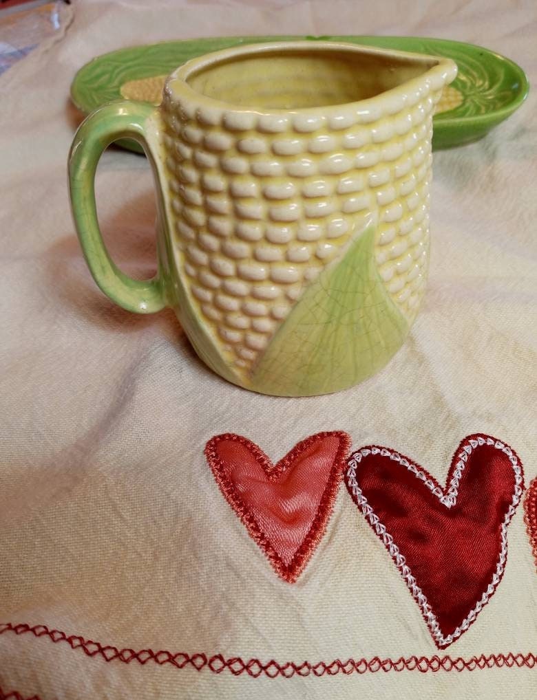 Corn King / Queen Butter Dish and Cream Pitcher. Japan. Not Shawnee ...