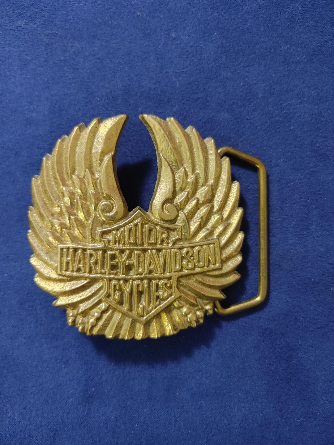 Harley Davidson Brass Belt Buckle. 1981. Baron Buckles. Made in Taiwan ...