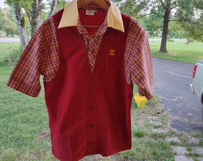 Vintage Burger King Uniform Shirt. New Unused, Men's Size SMALL or ...