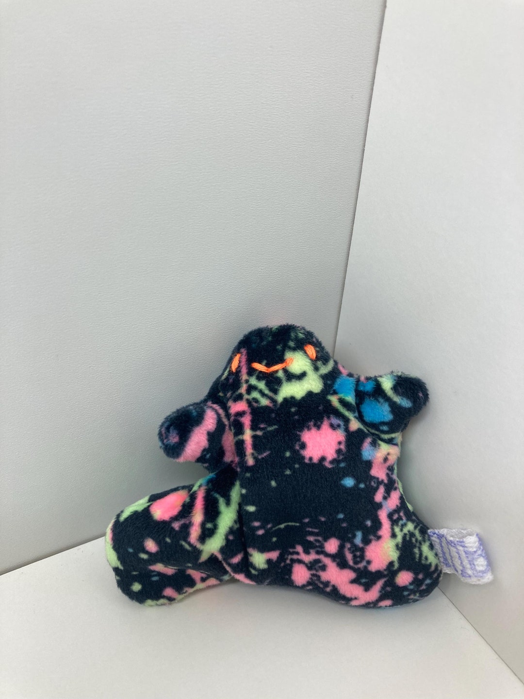 Black With Neon Splatters Stretchy Slime Ridiculously Soft Beanie Bean ...