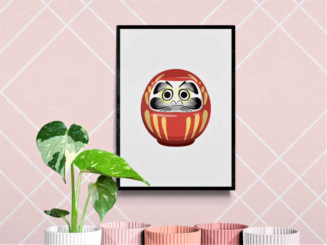 Daruma Doll Japanese Modern Illustrated Poster Pop Art Japan Print A3 A4 A5 Sizes - Etsy