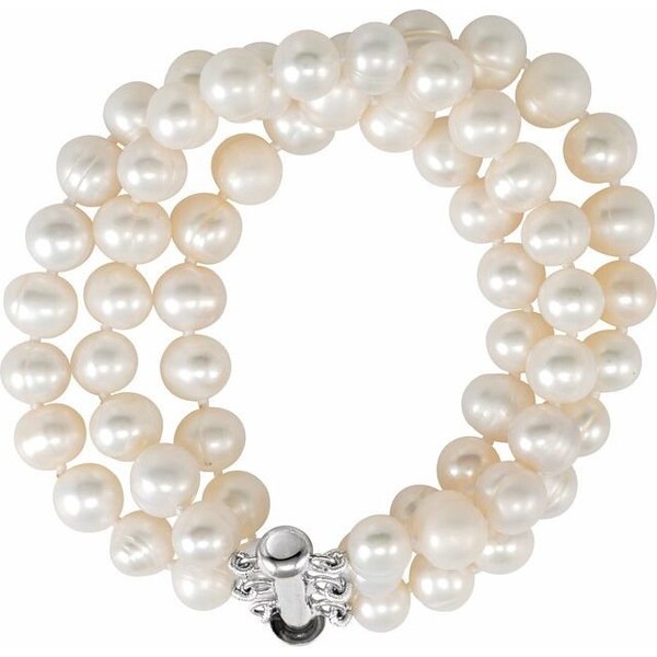 Pearl Triple Strand Etsy