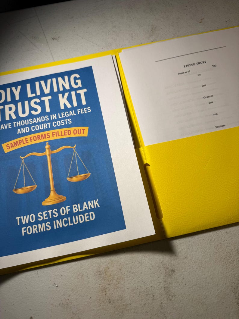 DIY Living Trust Kit: Sample & Blank Forms - Etsy