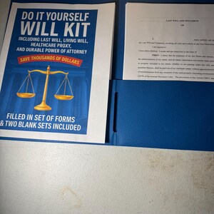 Do It Yourself Will Kit Including Last Will, Living Will, Healthcare ...