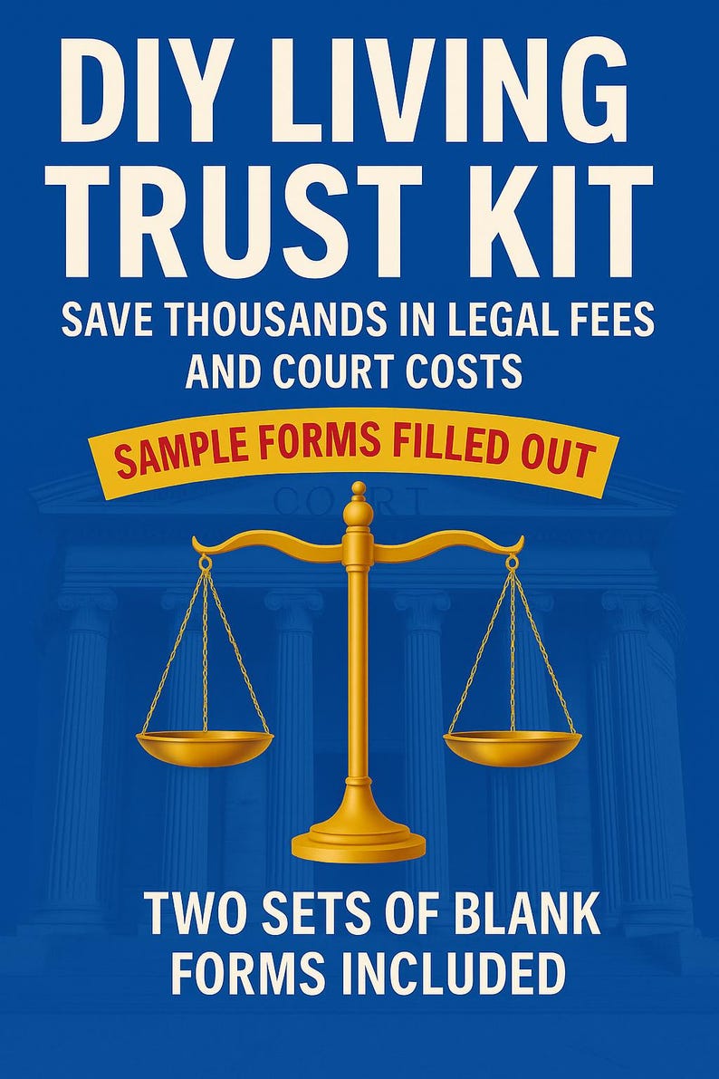 DIY Living Trust Kit: Sample & Blank Forms - Etsy