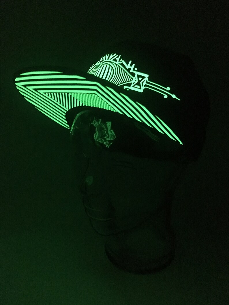 The Optical Eye G Jones Inspired Glow in the Dark Snapback Hat | Etsy