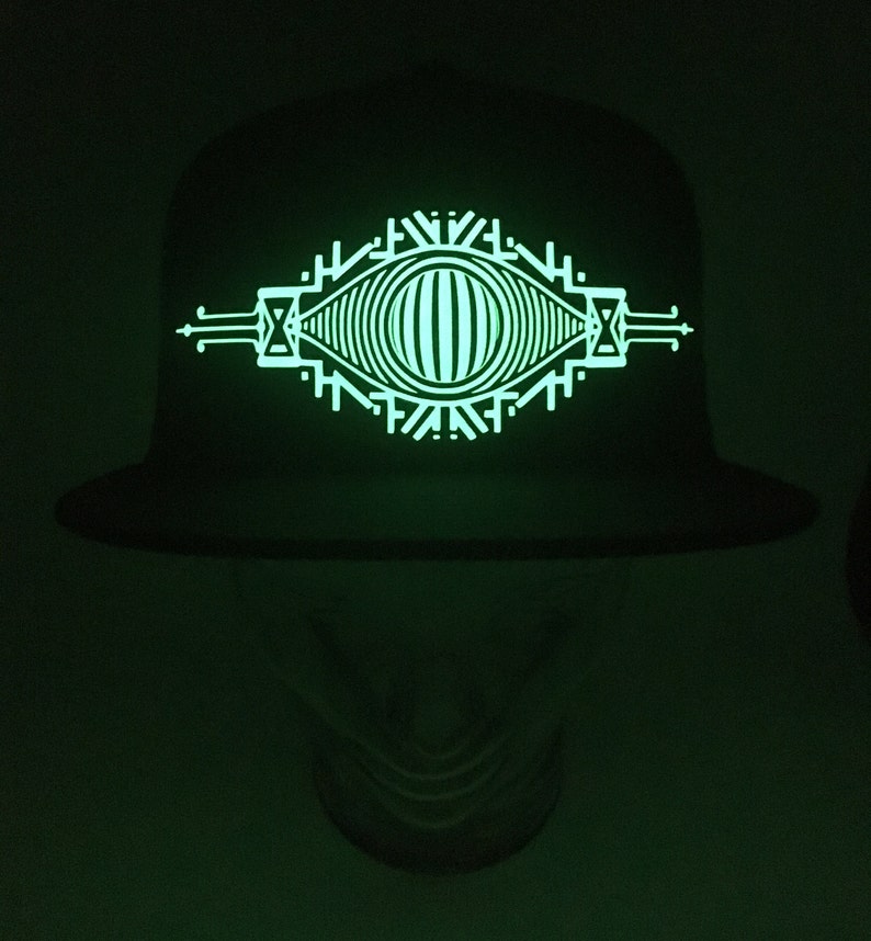 The Optical Eye G Jones Inspired Glow in the Dark Snapback Hat | Etsy